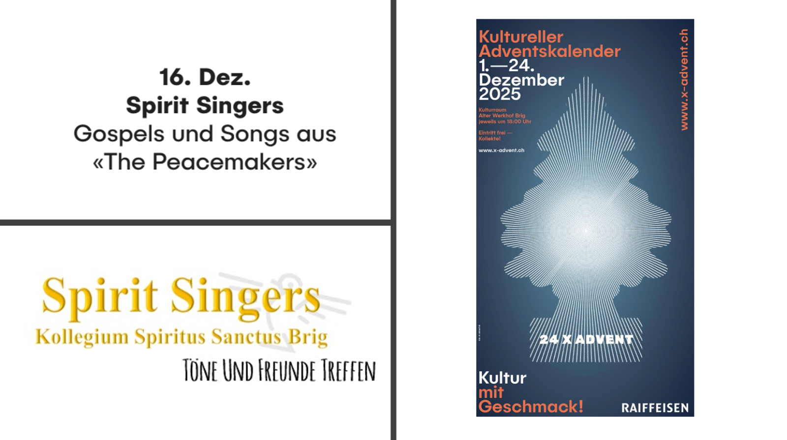 Konzerte der Spirit Singers | Kollegium Spiritus Sanctus, Brig
